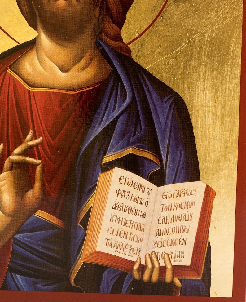 The Jesus Christ the Blessing (Ο Ευλογων) Byzantine Art Wall Hanging ...