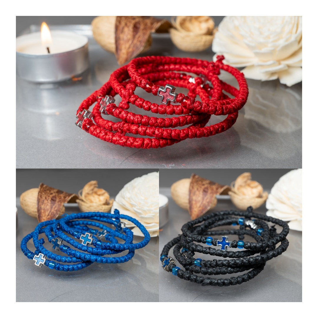 Komboskini With Metal Cross unisex Komboskini Prayer Bracelet, Prayer ...