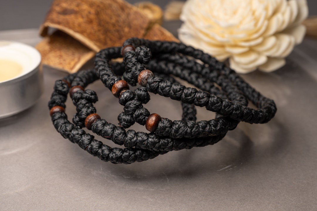 Athonite Komboskini Handmade Prayer Rope – Unisex,waxed Thread With ...
