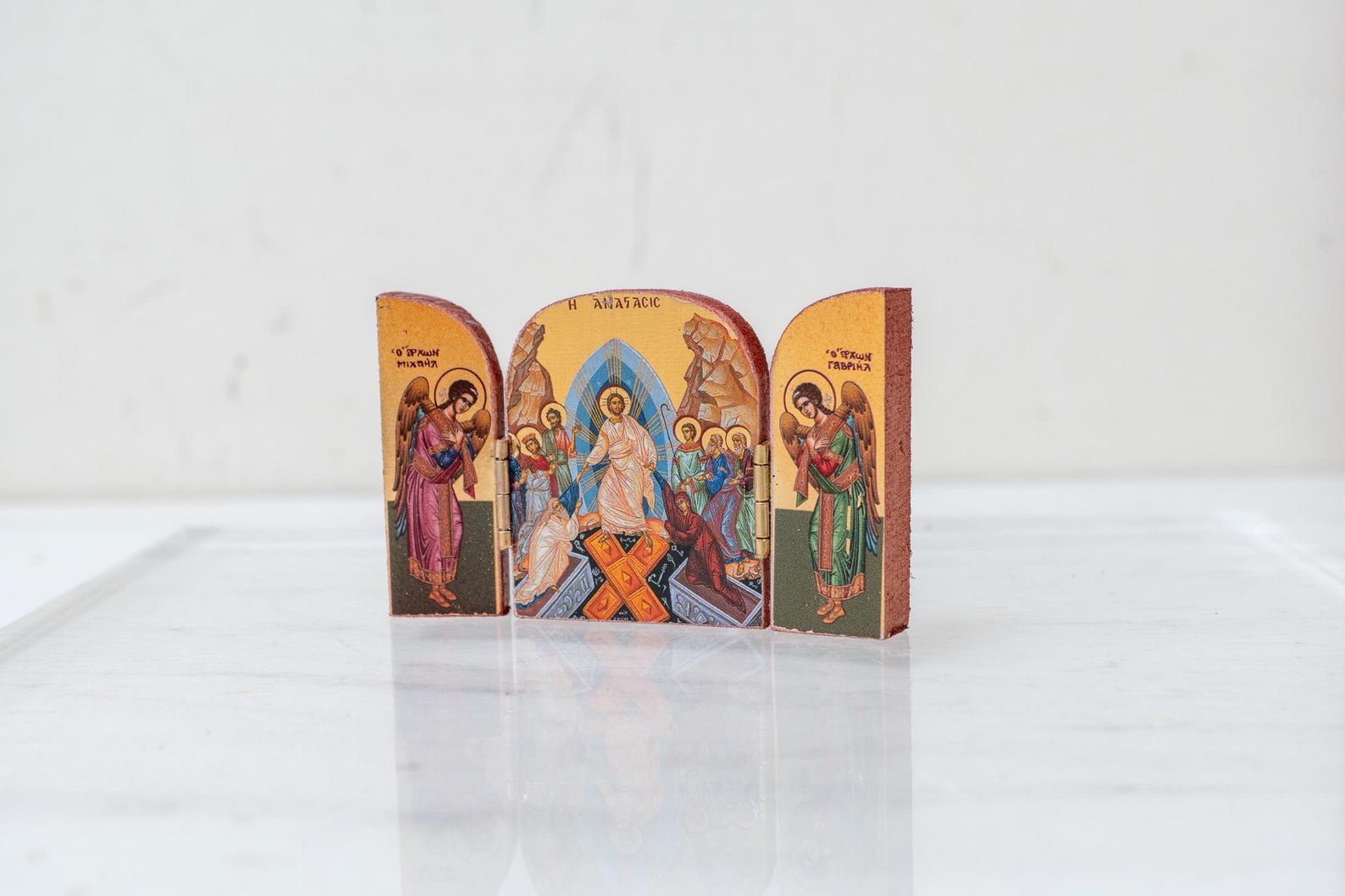 The Resurrection of Jesus Christ With Archangels Handmade Orthodox ...