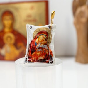 Greek Amulet,filakto With Theotokos and Jesus Christ , Charm and ...