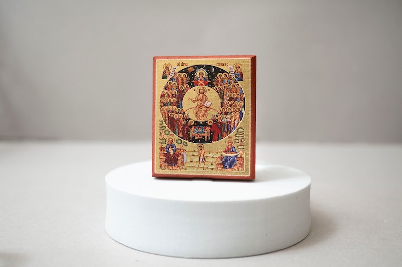 Small Wooden Orthodox Icons With All Saints Day - Feast of All Saints ...