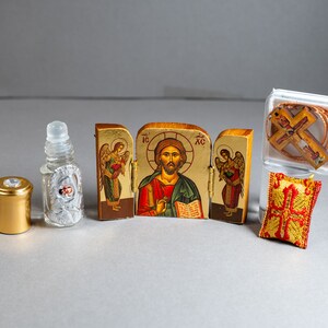 Perfect Christian Gift Set With Small Triptych - Anointing Oil - Wooden ...