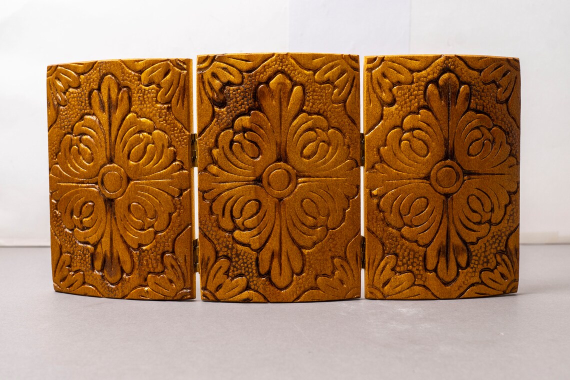 Orthodox Wooden Carved Triptych With Virgin Mary Amolyntos - Jesus ...