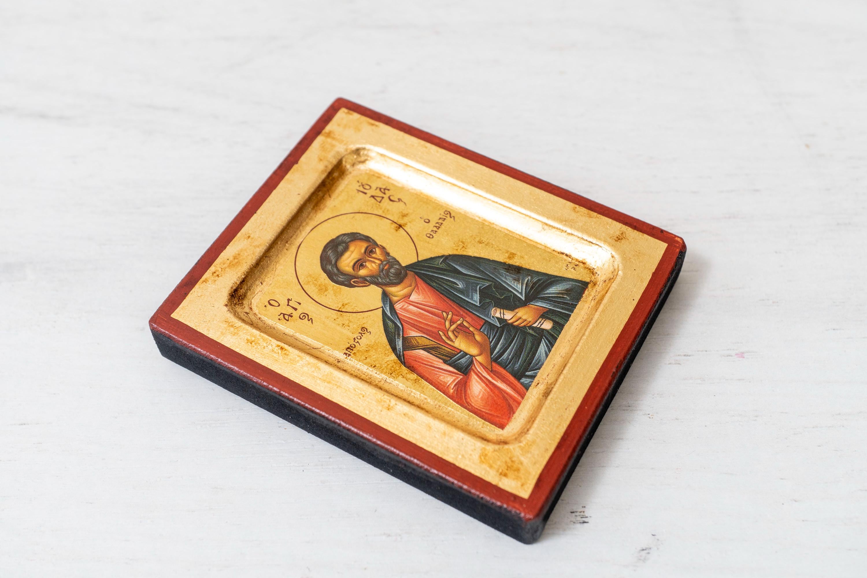 Saint Jude Icon the Apostle (thaddeus) Small Wooden Icon With Aging ...