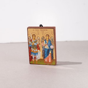 Small Wooden Orthodox Icons With the Archangels Michael and Gabriel ...