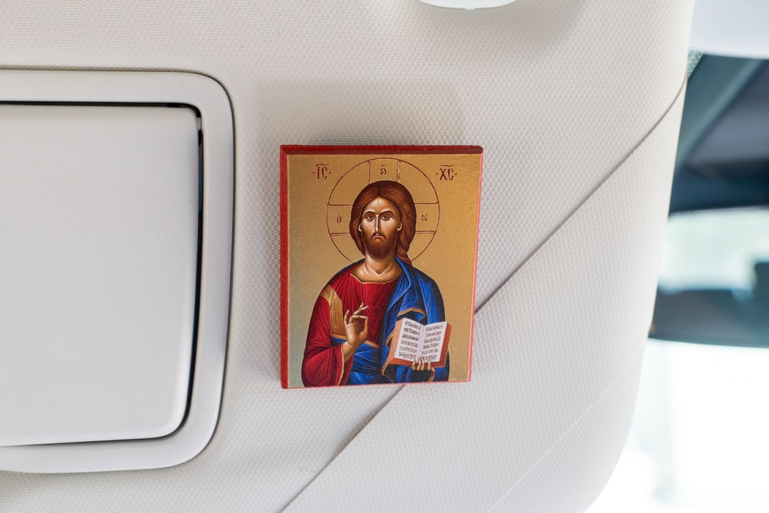 For Your Car Wooden Byzantine Christian Icon With Jesus Christ Amazing ...