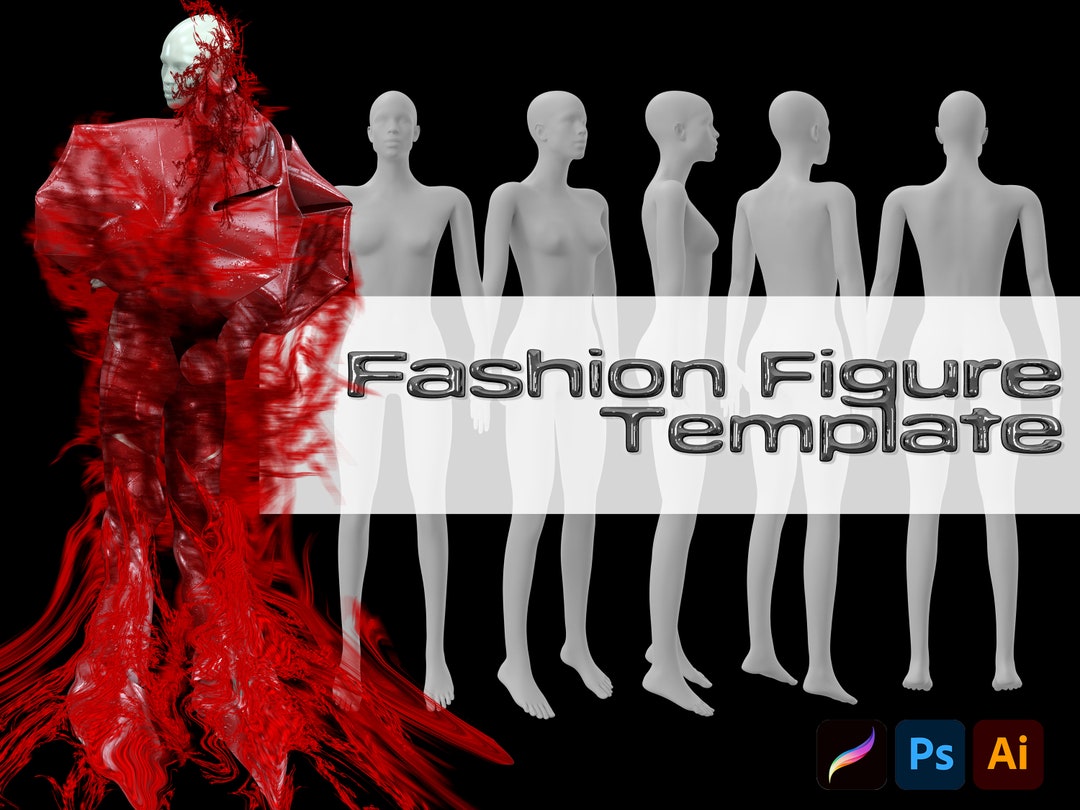 Fashion Figure Template Single Pack Lite Fashion Illustration Model ...
