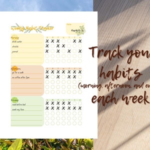 Productivity Planner Printable, Weekly Habit Tracker, to Do List and ...