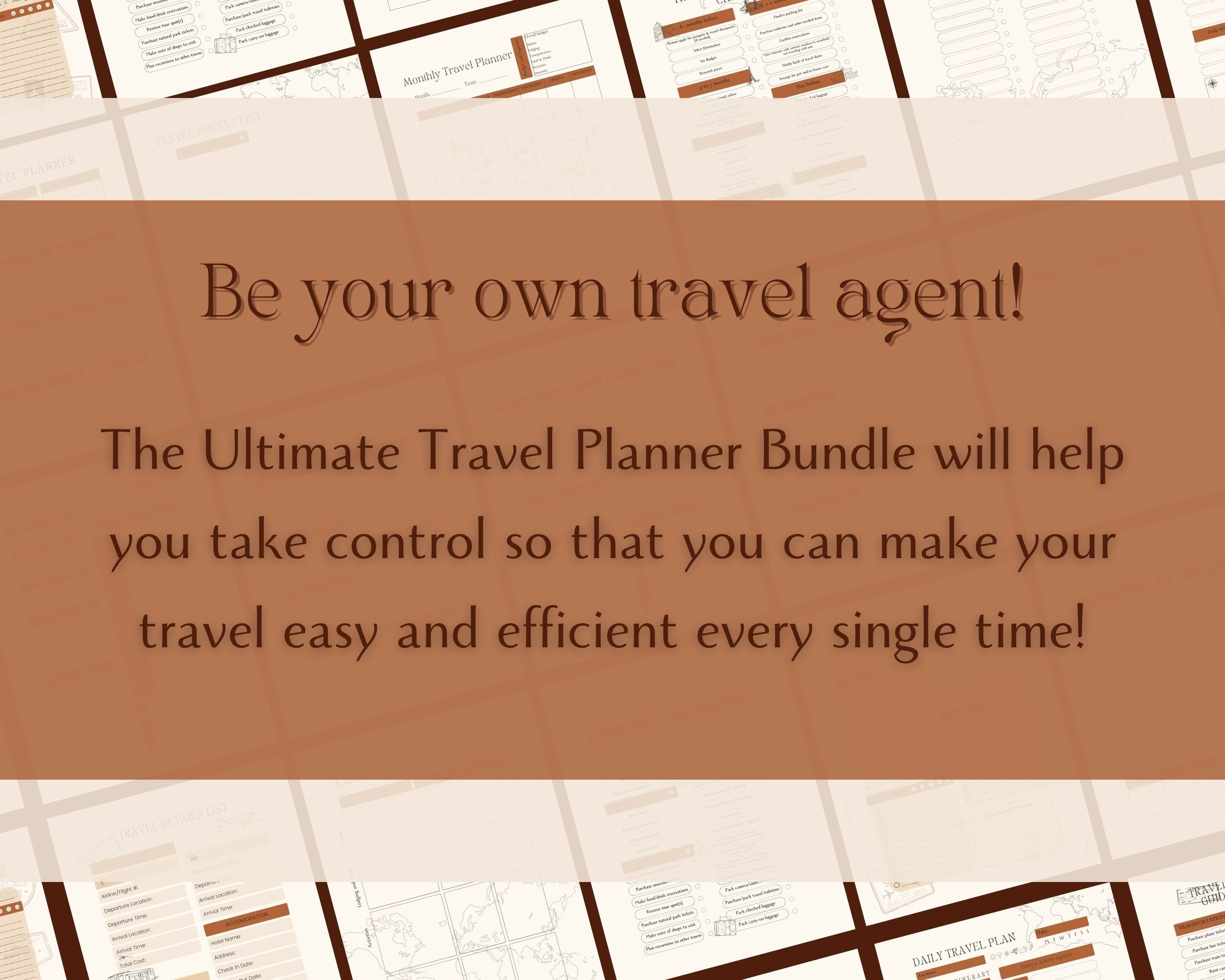 Ultimate Travel Planner Bundle Printable Trip Planner Travel Checklist for Travel Essentials ...