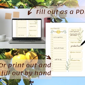 Productivity Planner Printable, Weekly Habit Tracker, to Do List and ...