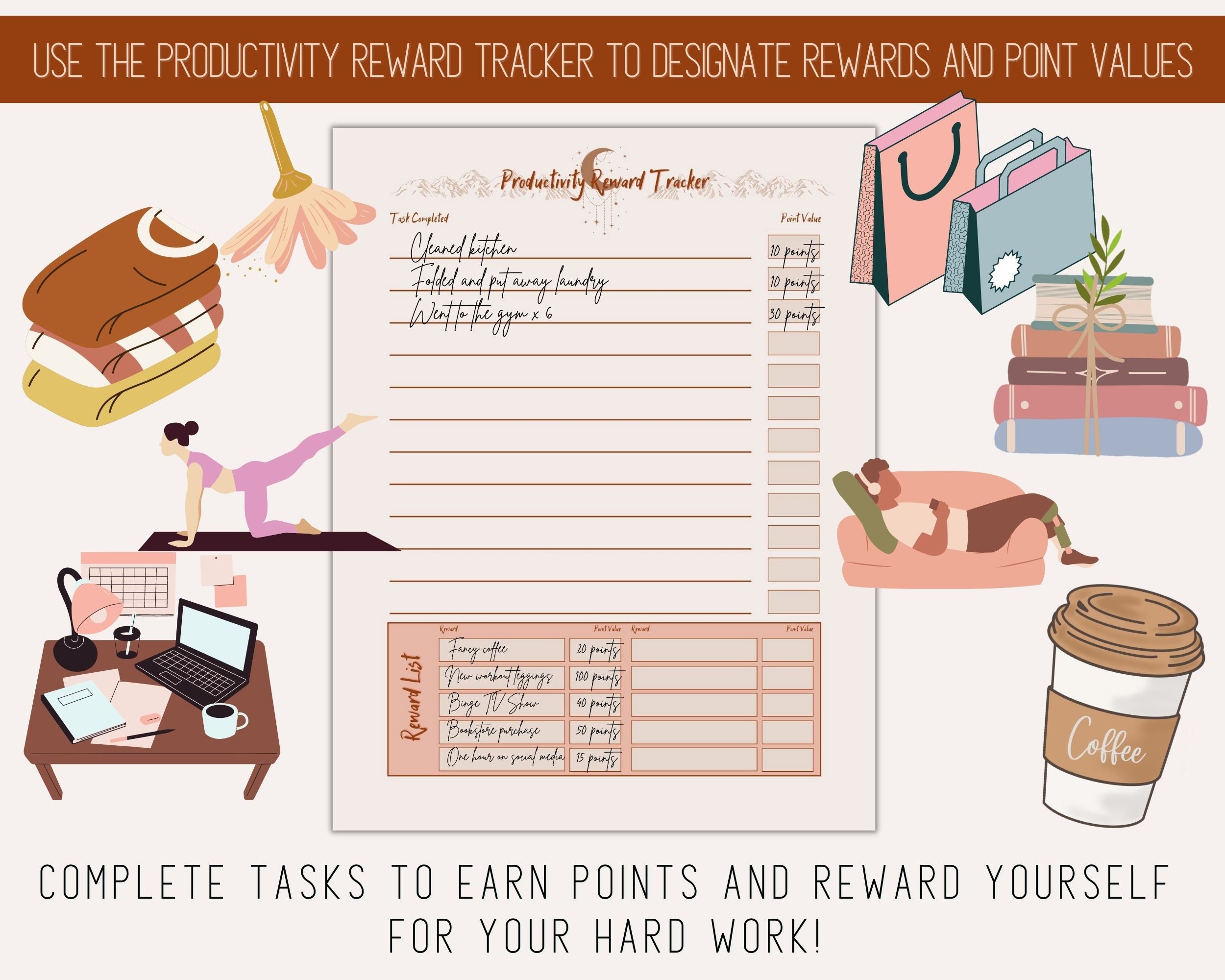 Adult ADHD Digital/printable PDF Planner for Daily To-do List, Wellness ...