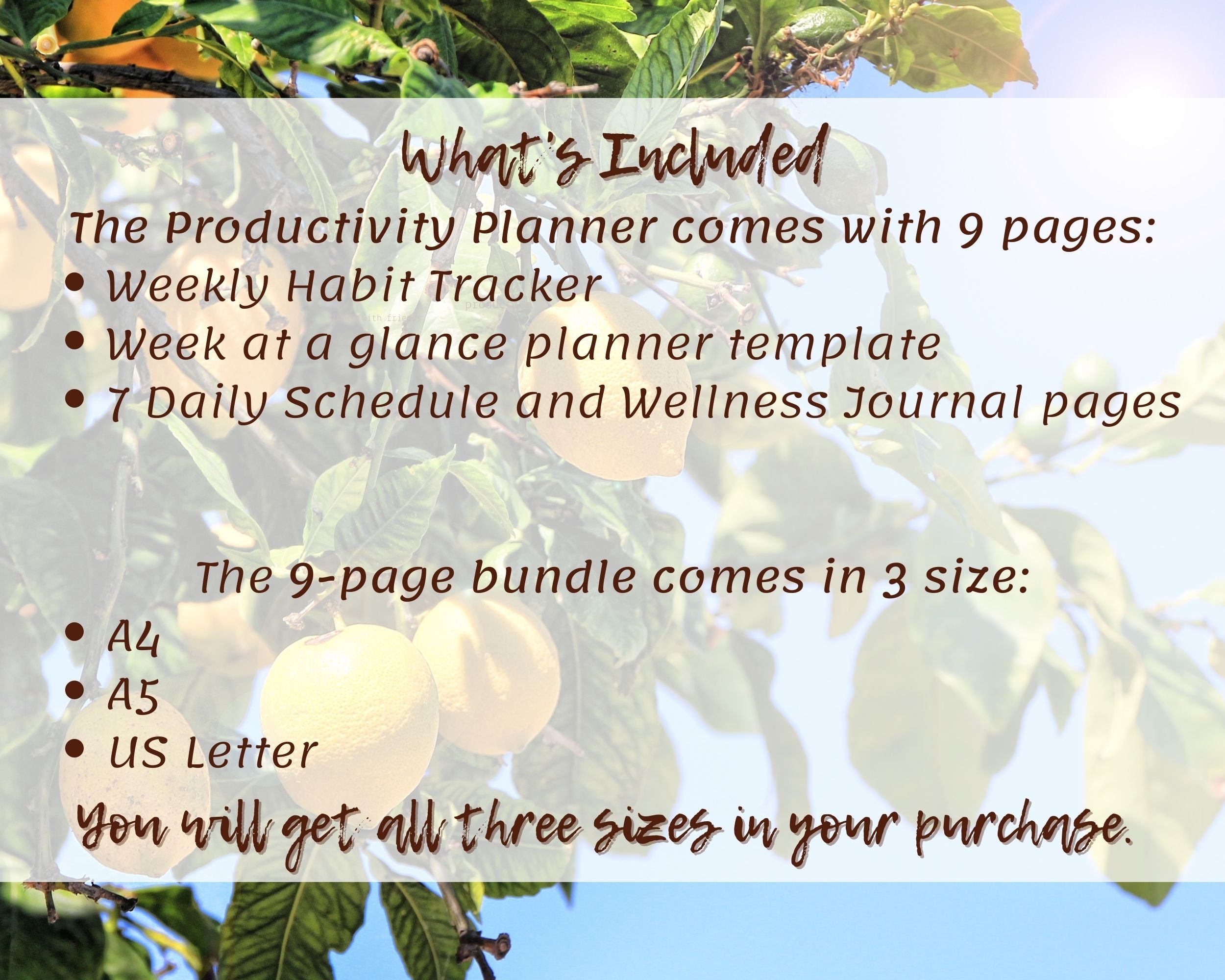 Productivity Planner Printable, Weekly Habit Tracker, to Do List and ...