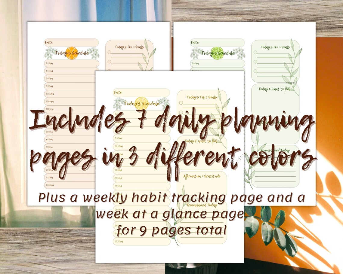 Productivity Planner Printable, Weekly Habit Tracker, to Do List and ...