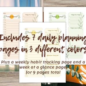 Productivity Planner Printable, Weekly Habit Tracker, to Do List and ...