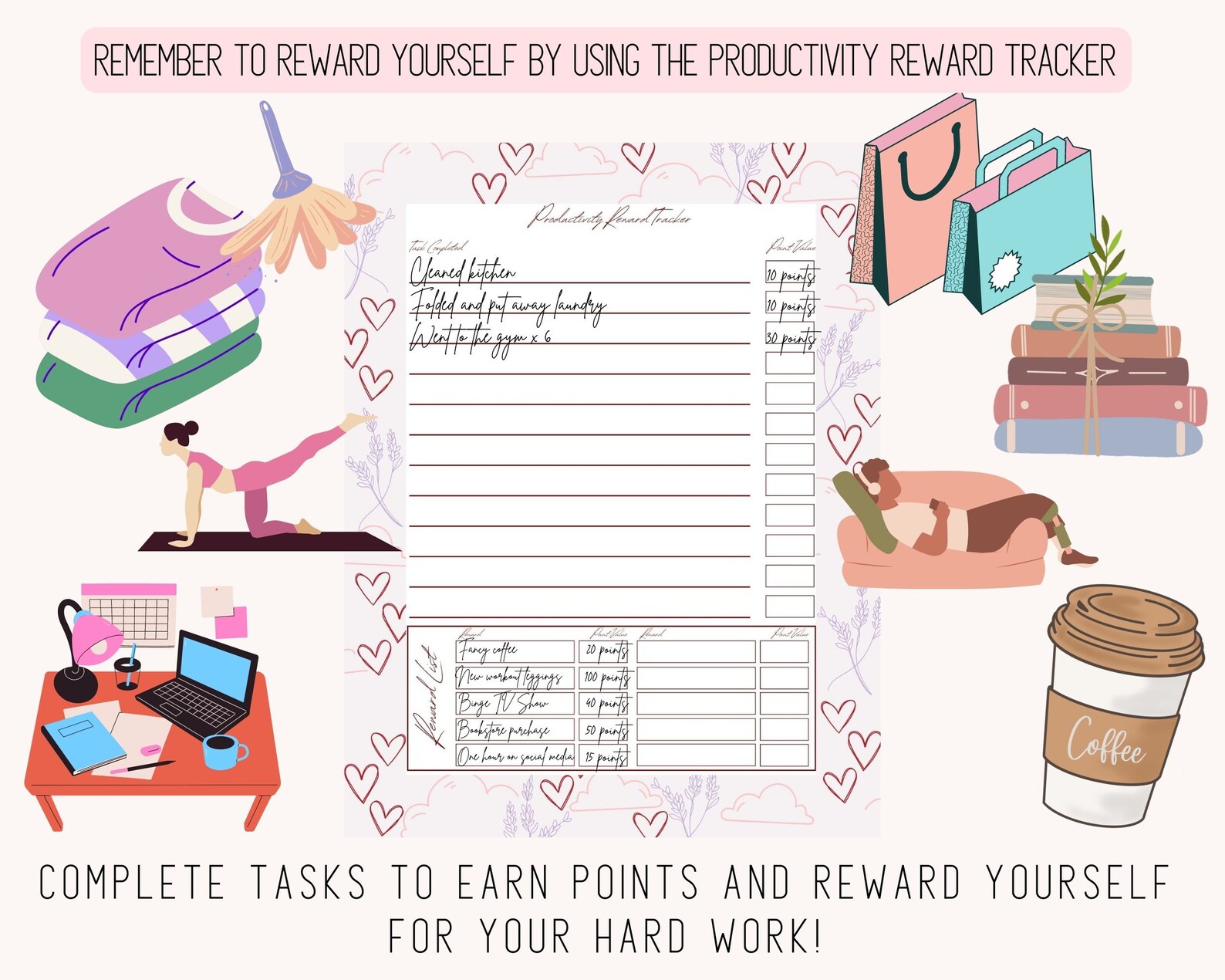 Wellness Digital Planner Journal and Tracker Healthy Self-care Habits ...