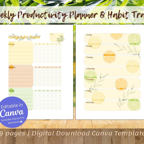 Wellness Digital Planner Journal and Tracker Healthy Self-care Habits ...