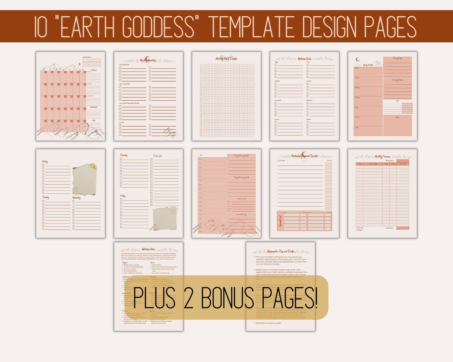 Adult ADHD Digital/printable PDF Planner for Daily To-do List, Wellness ...