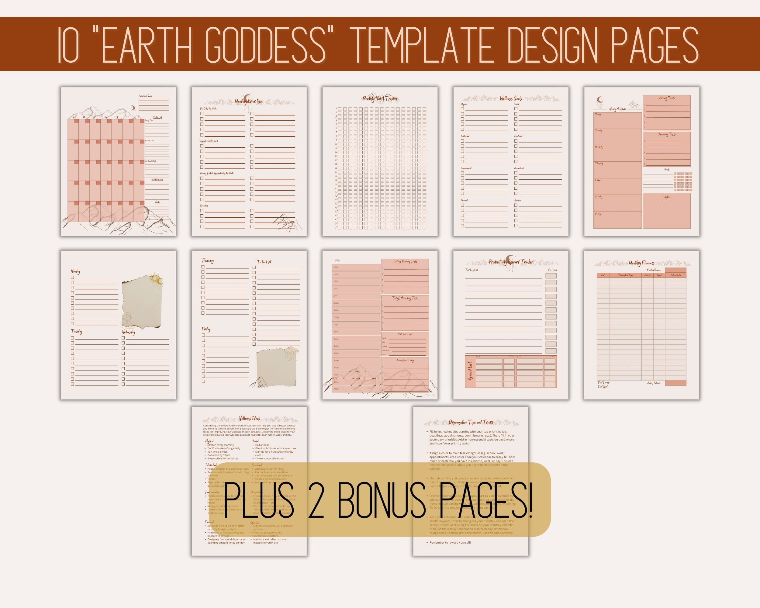 Adult ADHD Digital/printable PDF Planner for Daily To-do List, Wellness ...