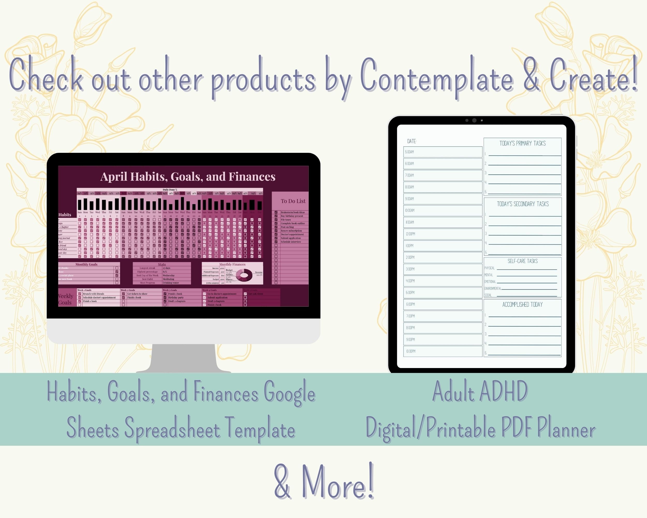 Digital/printable Theme Calendar for March Dated and Undated; Simple ...