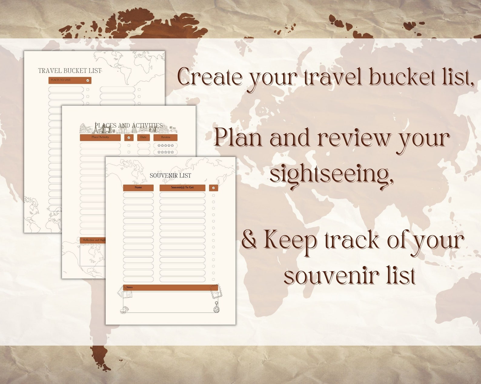 Ultimate Travel Planner Bundle Printable Trip Planner Travel Checklist ...