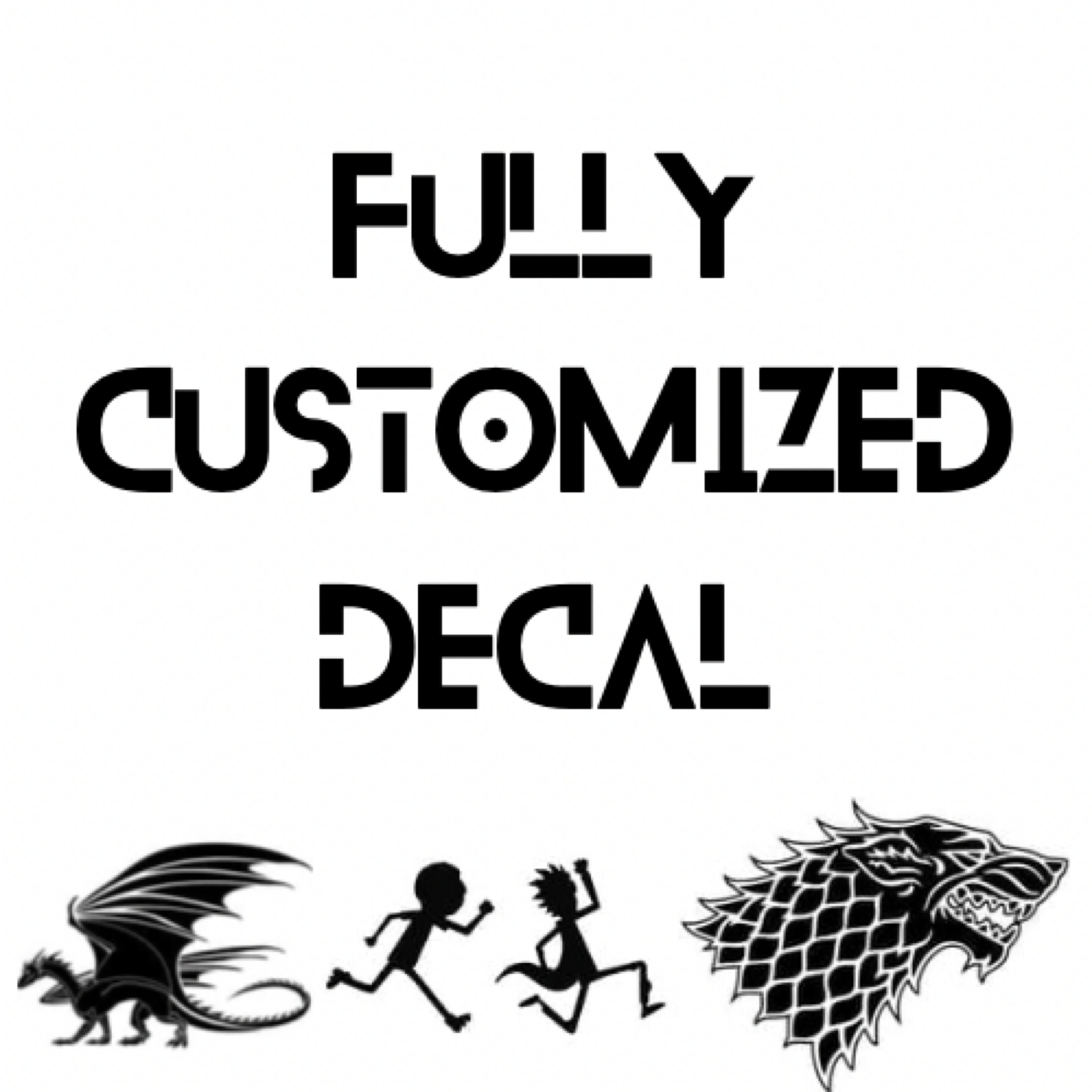 Fully CUSTOMIZED VINYL DECAL // Custom Text // Custom Vinyl Color ...