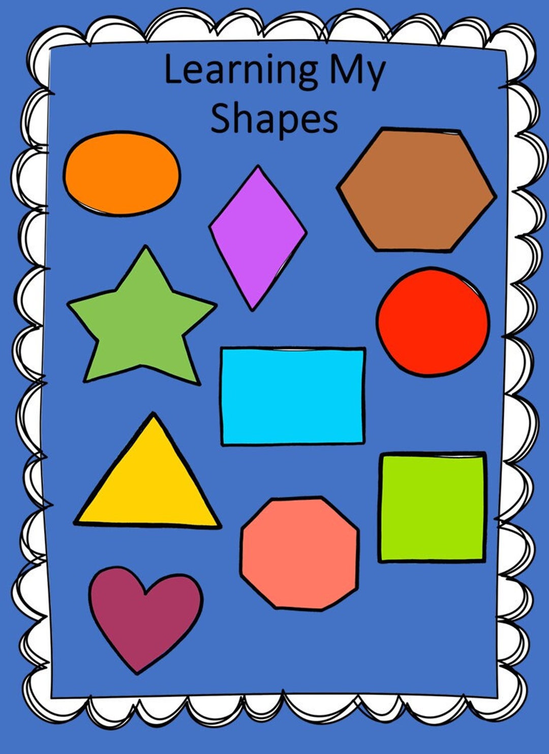 Learning My Shapes Work Book - Etsy