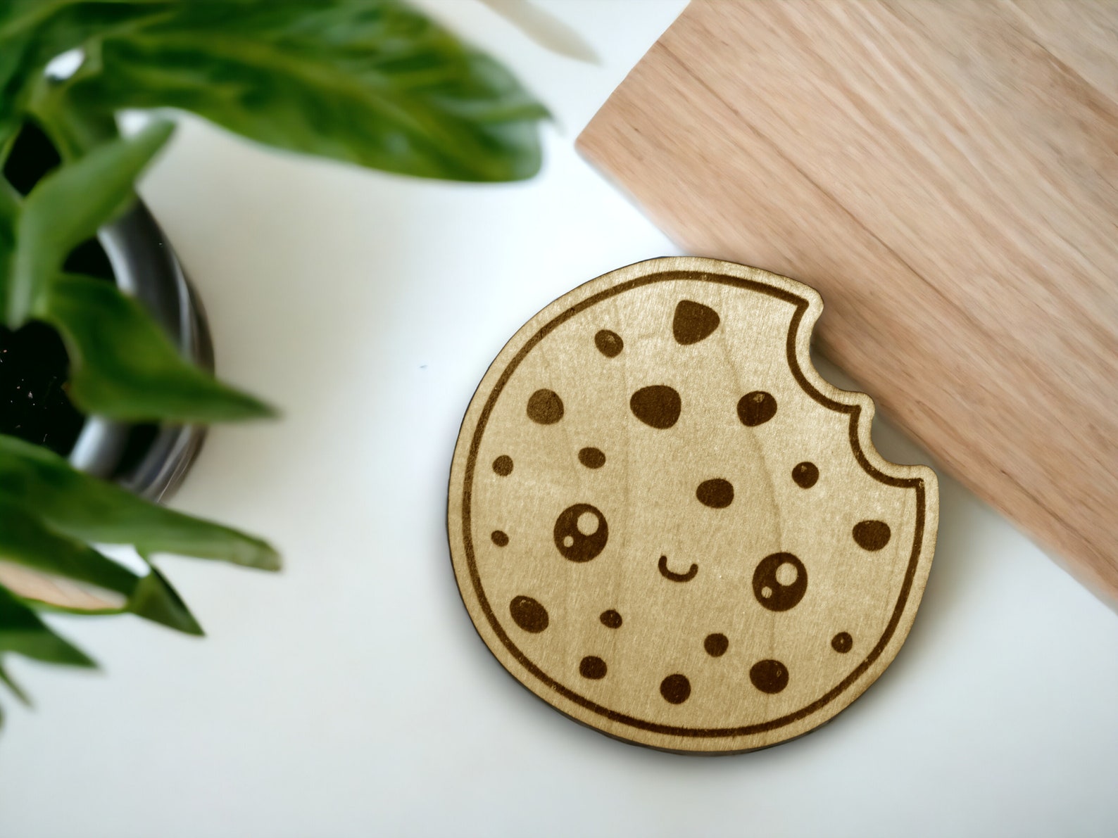 Cookie Coaster I Kawaii Cookie Coaster I Wood Coaster I Laser Engraved ...
