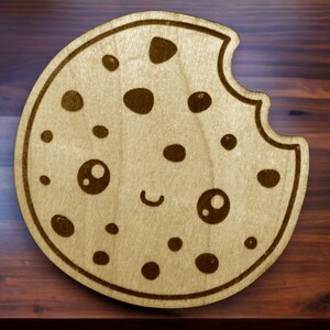 Cookie Coaster I Kawaii Cookie Coaster I Wood Coaster I Laser Engraved ...