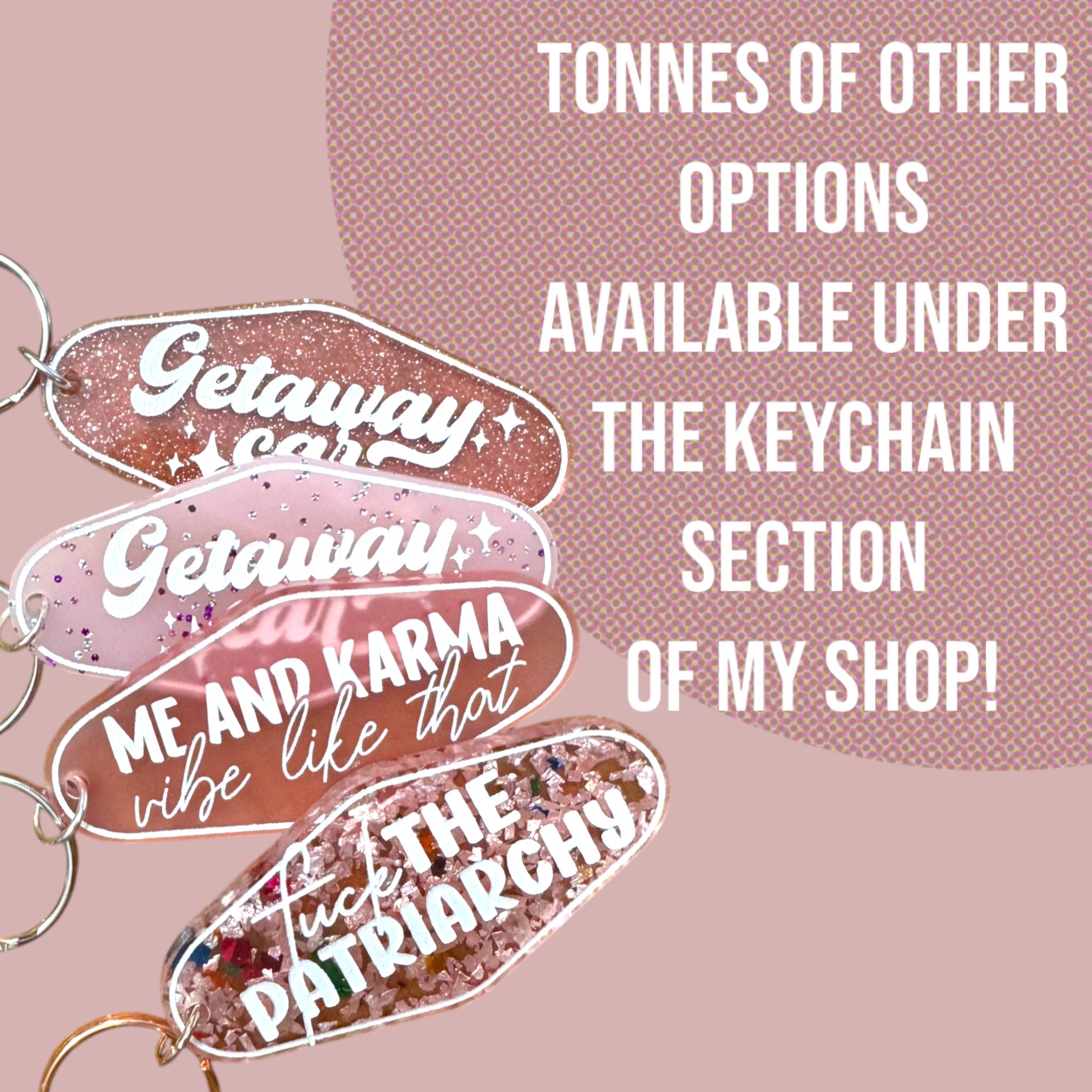 Let's Go Girls Keychain I Acrylic Keychain I Confetti Keychain I Motel ...