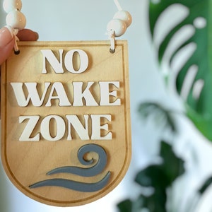 Baby Sleeping Sign, No Wake Zone, Nursery Sign, Nursery Decor, Ocean ...