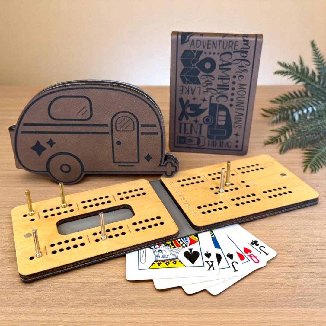 Travel Cribbage Board, Canada Crib Board, Camping Game, Mini Crib Board ...