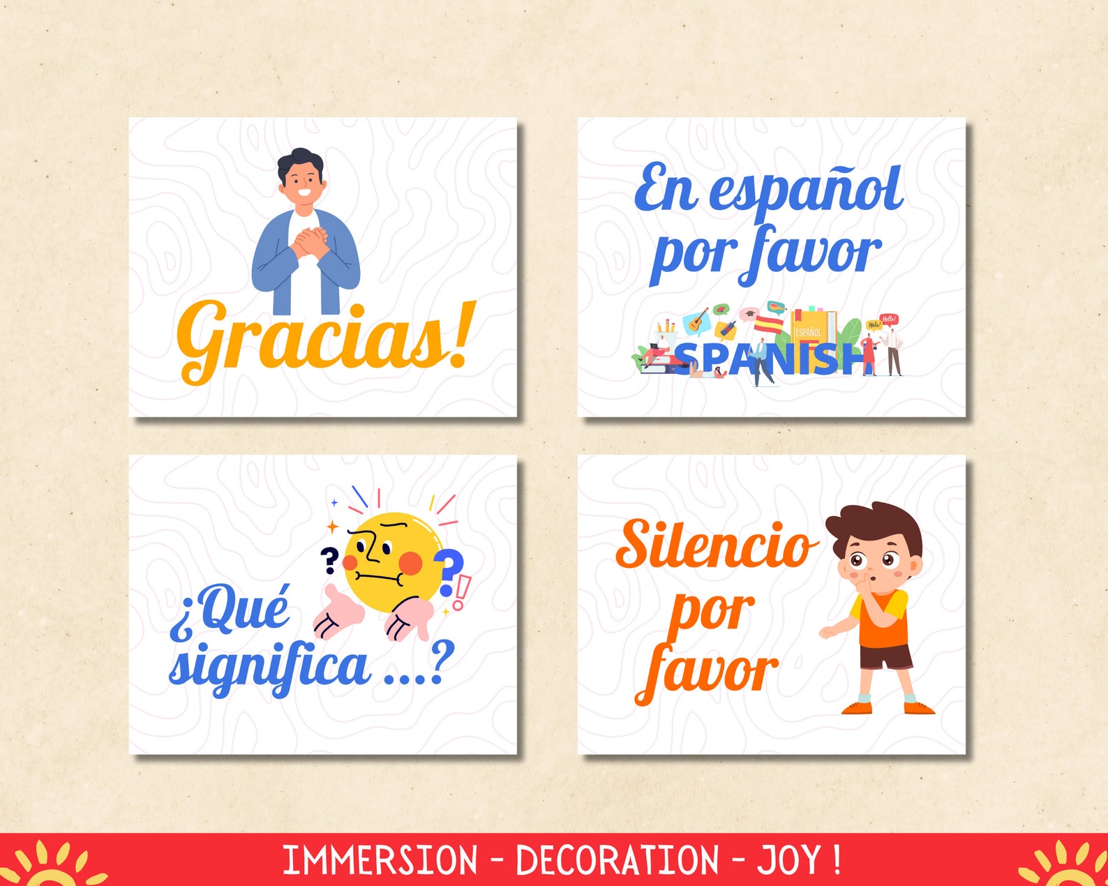 Spanish Classroom Phrases Poster Set, Educational Wall Art Decor ...