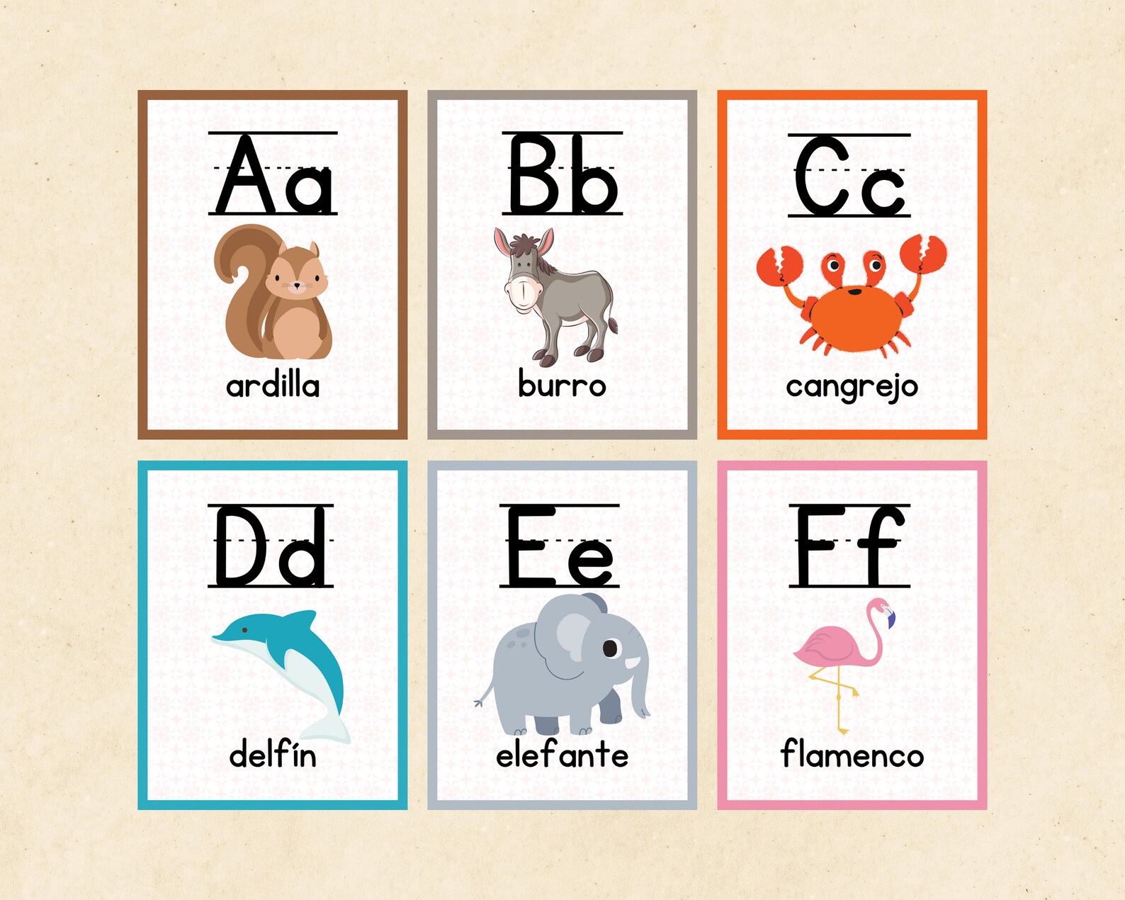 Spanish Alphabet Classroom Poster Set, Educational Wall Art Decor ...