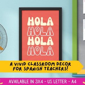 Bienvenidos Poster Set, Spanish Classroom Printable, Motivational ...