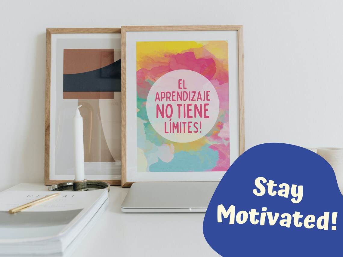 Spanish Classroom Motivational Printable Poster Set, Spanish Classroom ...