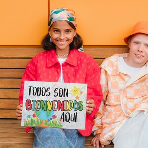 Todos Son Bienvenidos Poster, Spanish Classroom Printable, Motivational ...