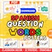 Spanish Question Words Poster Set, Educational Wall Art Decor ...