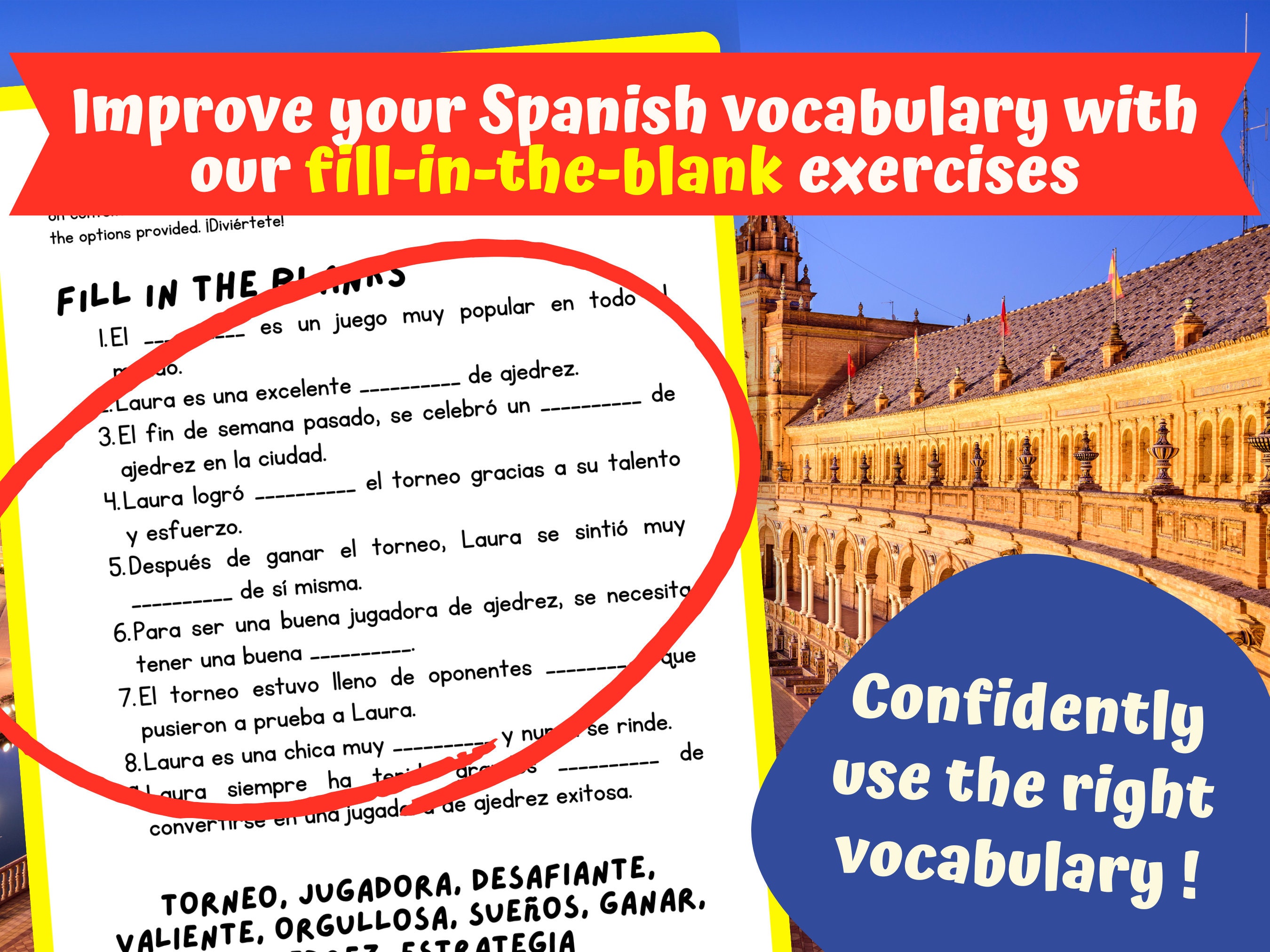 Spanish Intermediate Worksheet Bundle, Stories, Vocabulary, Printable ...