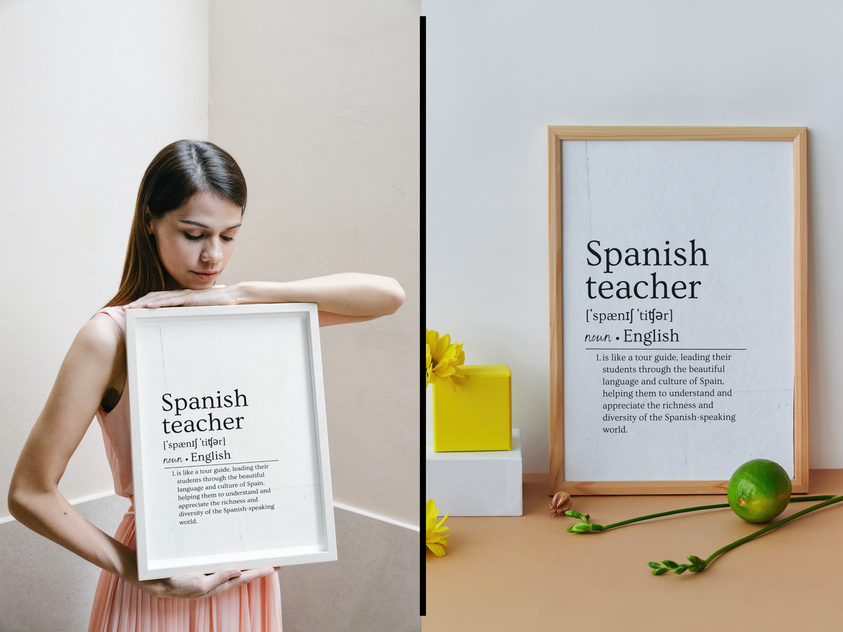 Spanish Teacher Definition, Printable Classroom Decoration, Spanish ...