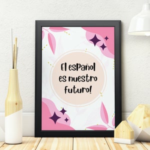 Spanish Classroom Poster Set, Educational Wall Art Decor, Bilingual, A ...
