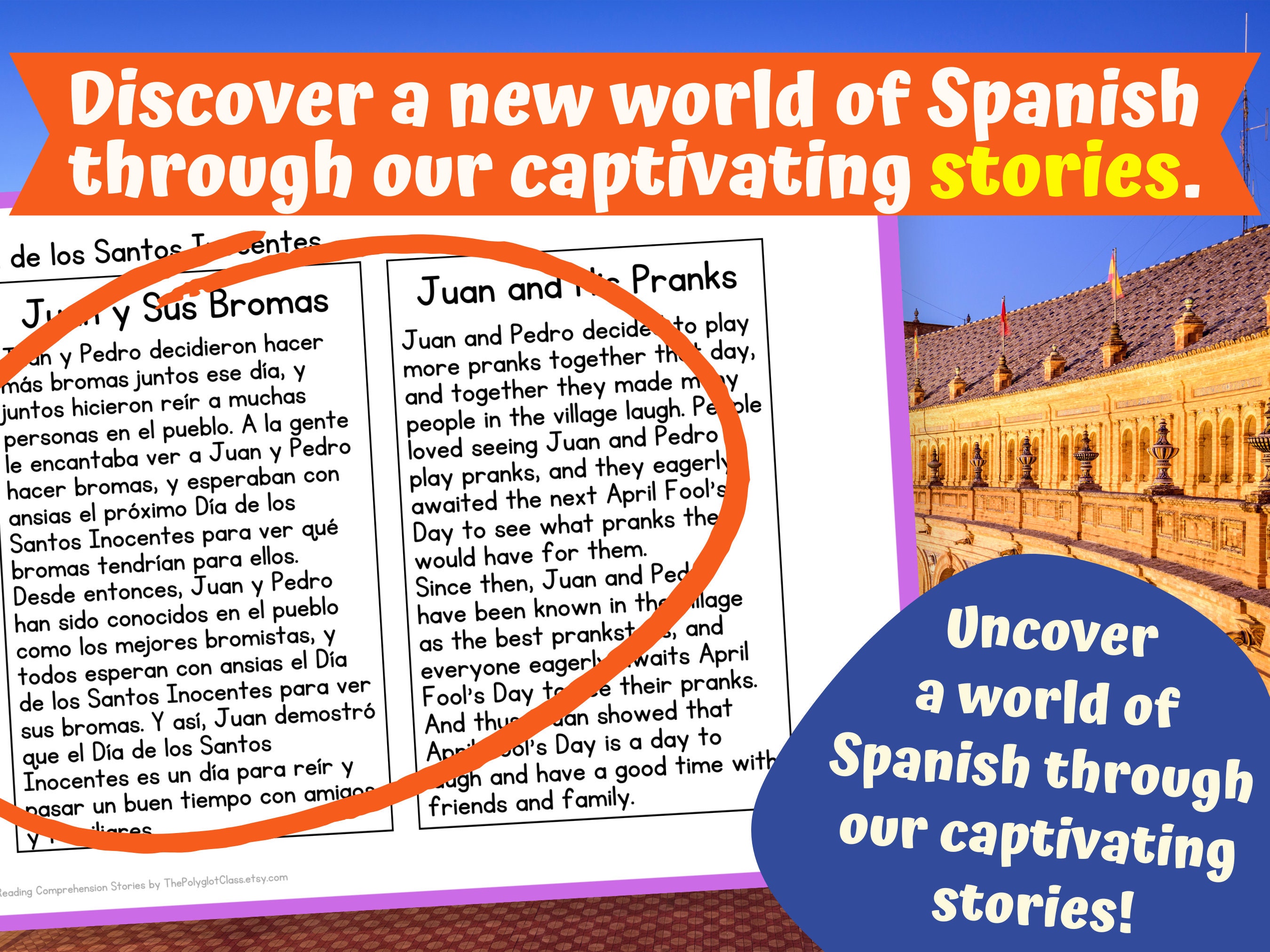 Spanish Beginner Worksheet Bundle, Stories, Vocabulary, Printable ...