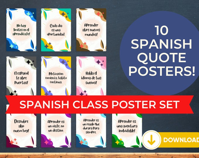 Spanish Pronouns Printable Posters, Display and Student Handout, PDF ...