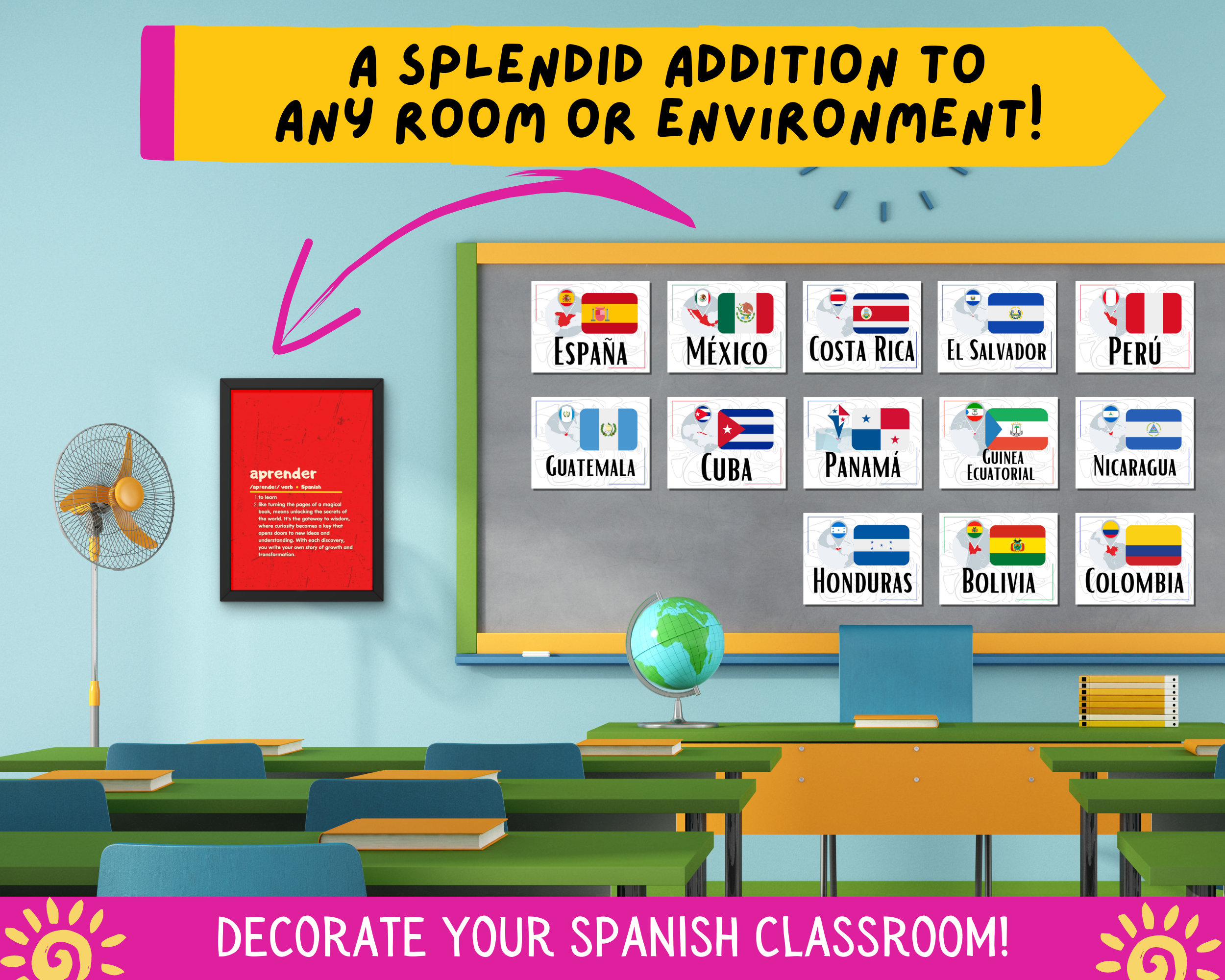 Aprender Definition Wall Art, Printable Classroom Decoration, Spanish ...