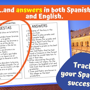 Spanish Beginner Worksheet Bundle, Stories, Vocabulary, Printable ...