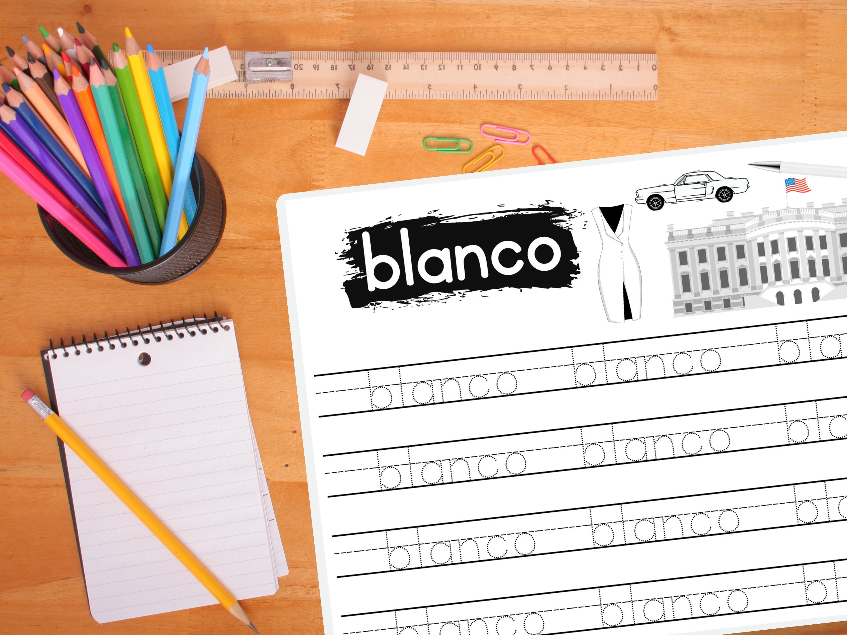 Spanish Color Tracing Pages , Colores En Español, Spanish Colors ...