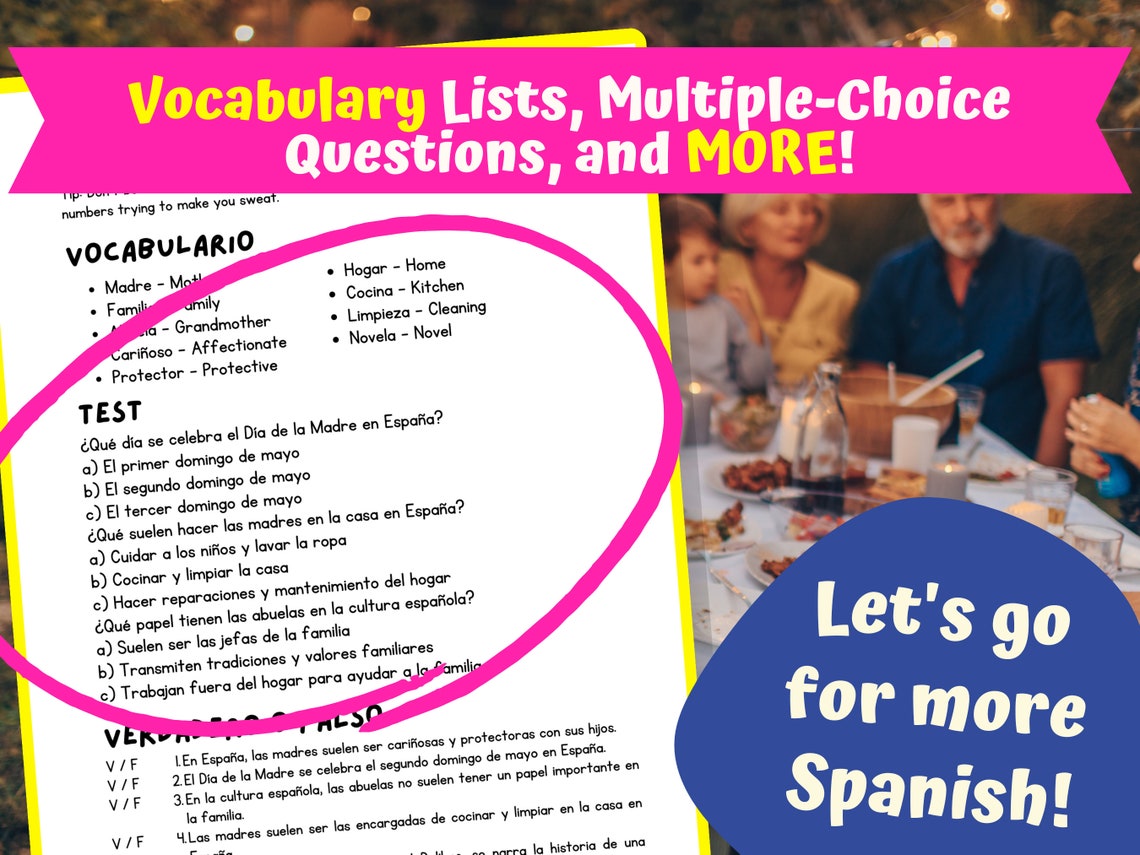 Spanish Beginner Worksheet Bundle, Family Members in Spanish Culture ...