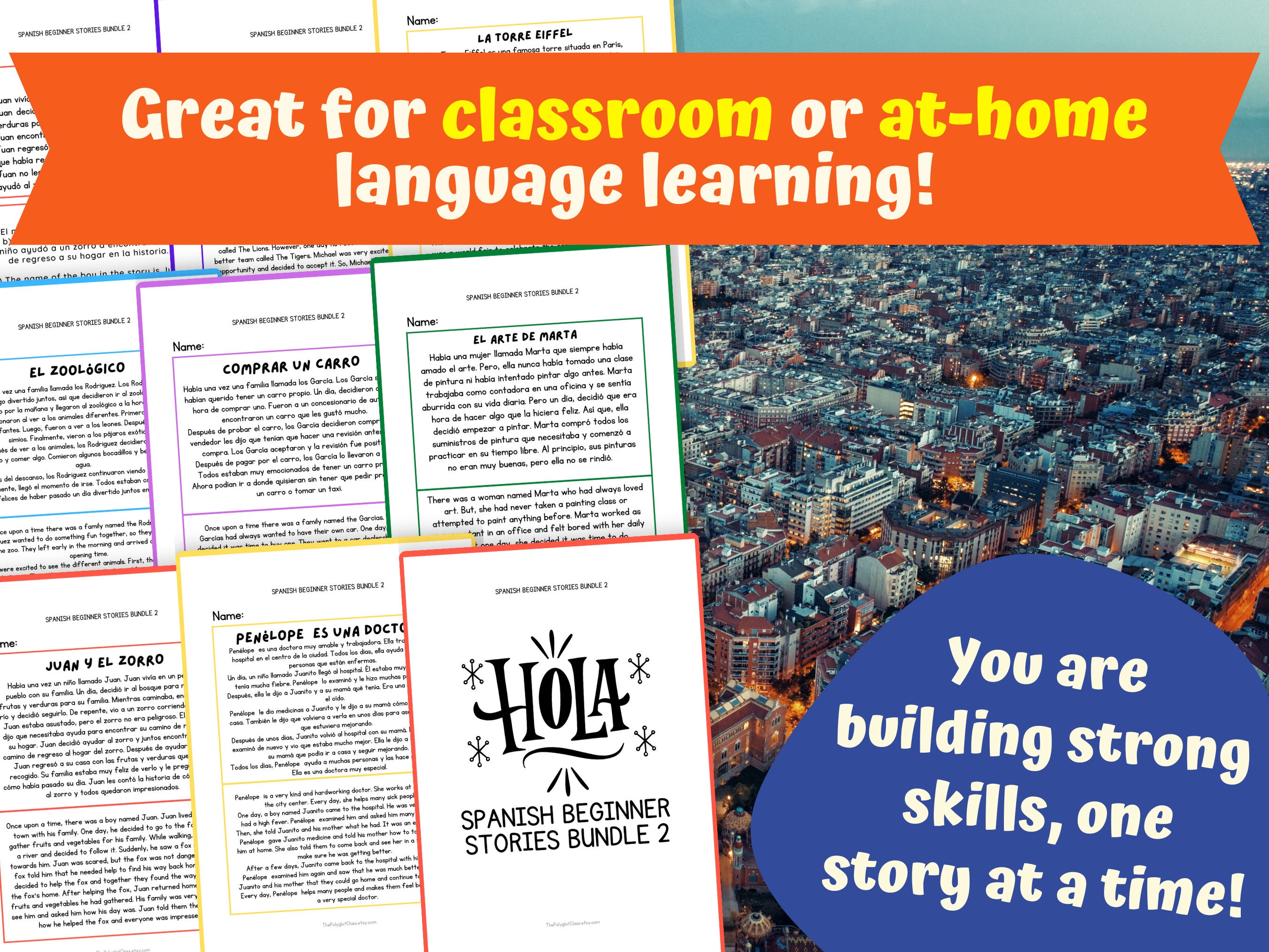 Spanish Beginner Worksheets Mini Bundle Stories With - Etsy