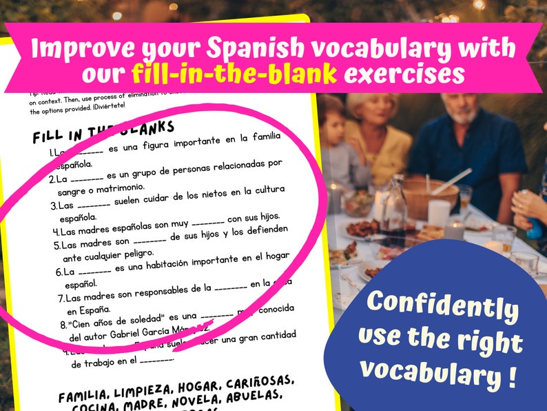 Spanish Beginner Worksheet Bundle, Family Members in Spanish Culture ...
