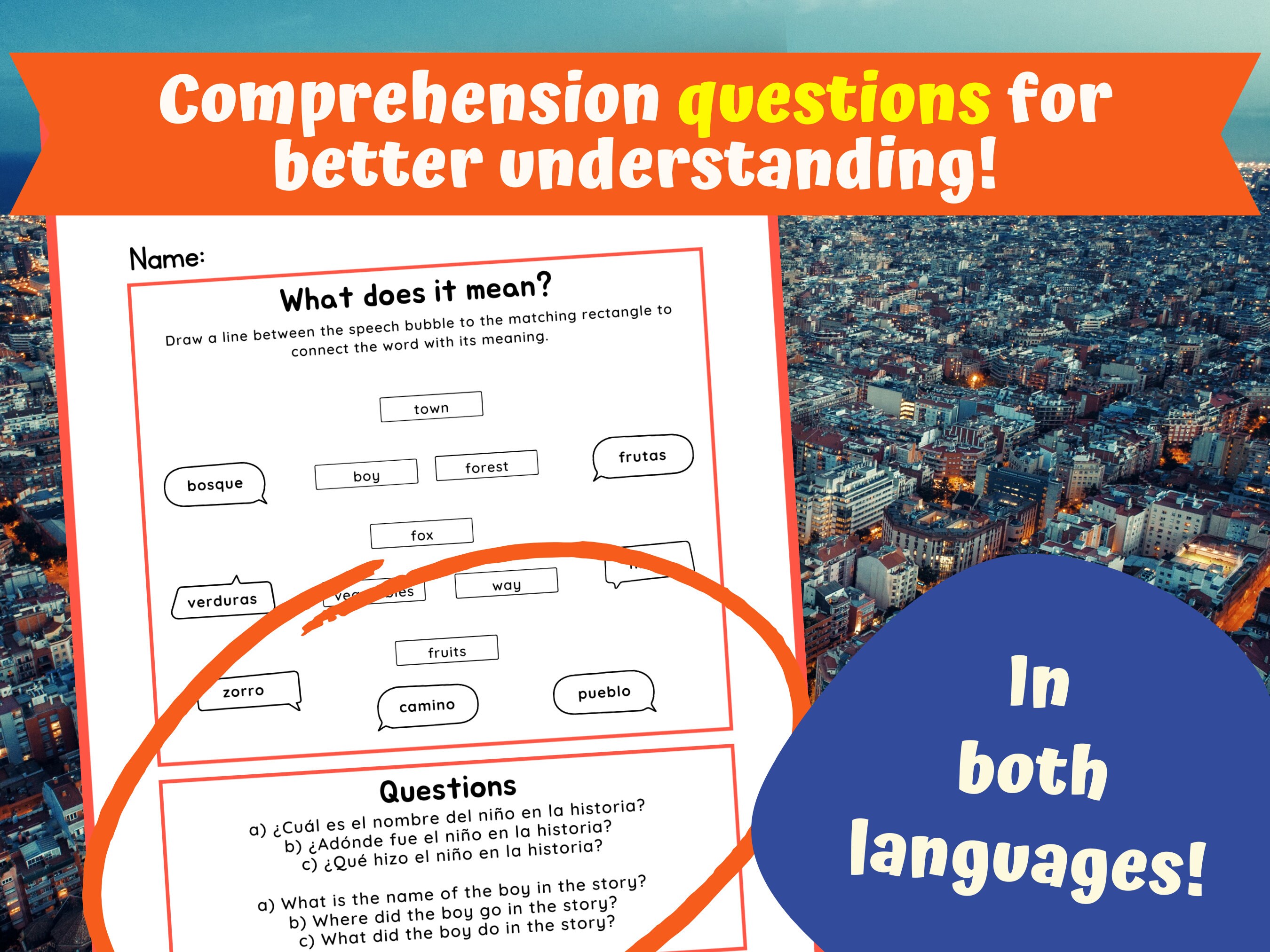 Spanish Beginner Worksheets Mini Bundle, Stories With Vocabulary ...